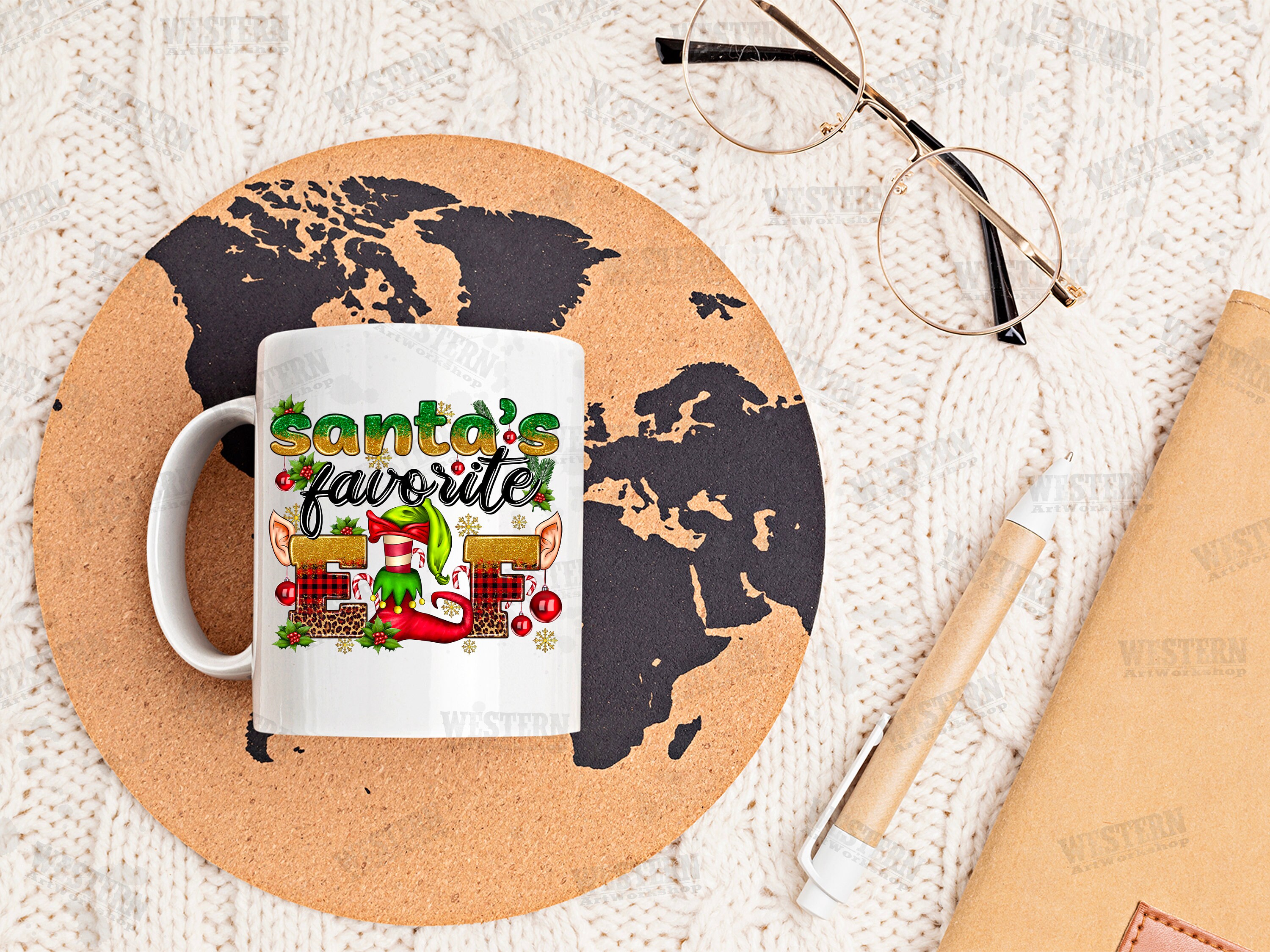 Santa's Favorite Elf Pngwestern Pngmerry Christmas - Etsy