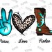 Peace Love Rodeo Png, Western Boots Png, Rodeo Png, Western Png ...