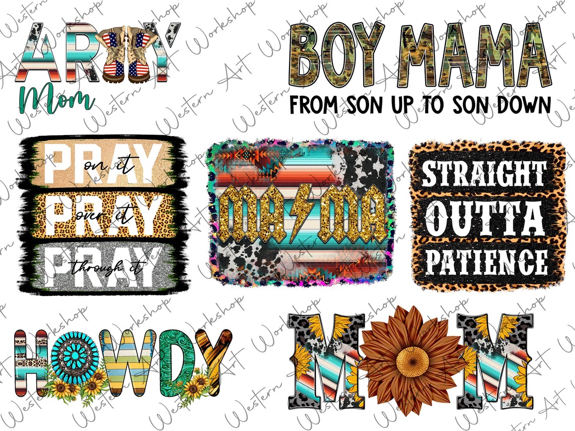 Western Designs 22 PNG Bundle Western Bundle Png Bundle Png - Etsy