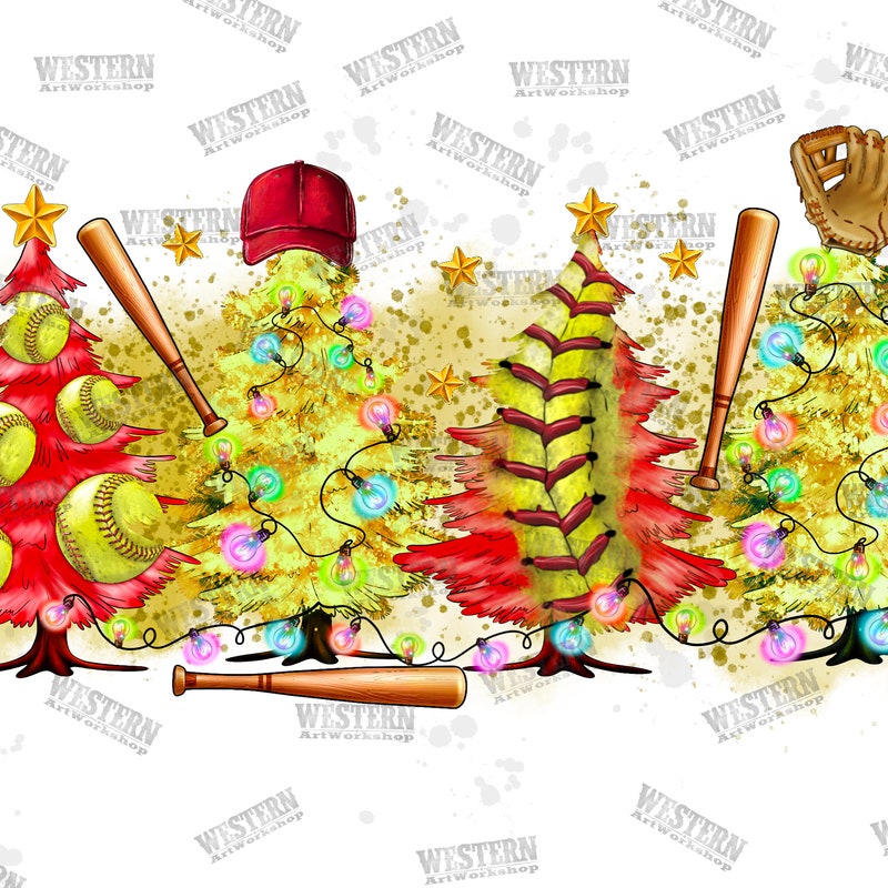 Softball Christmas - Etsy