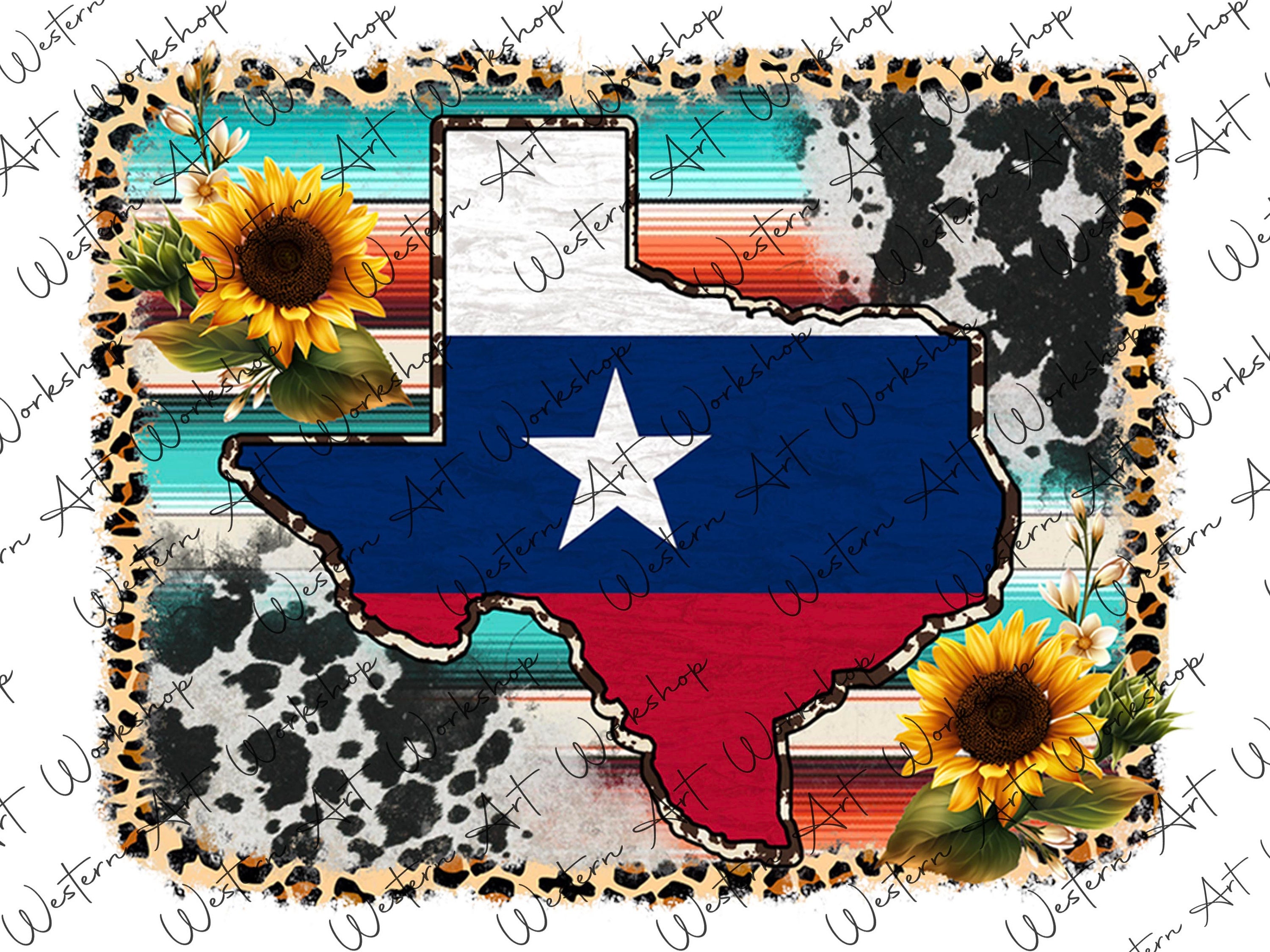 Western Texas Map Design Bundle Png Texas Map Bundle Map - Etsy