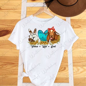 Peace Love Goat Png, Goat Sublimation, Goat Png, Love Goat Png ...