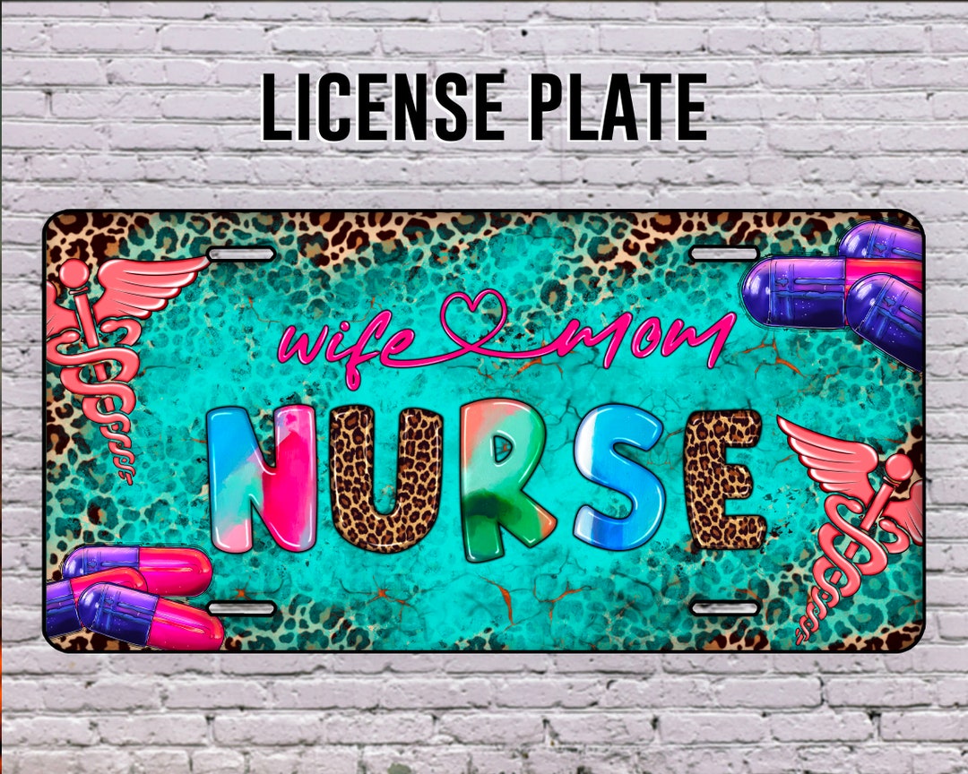 Nurse Life Turquoise License Plate,nurse License Plate Png, Nurse Life ...