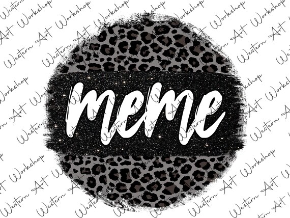 Black Leopard Meme Circle Png Meme Sublimation Png Meme Png | Etsy