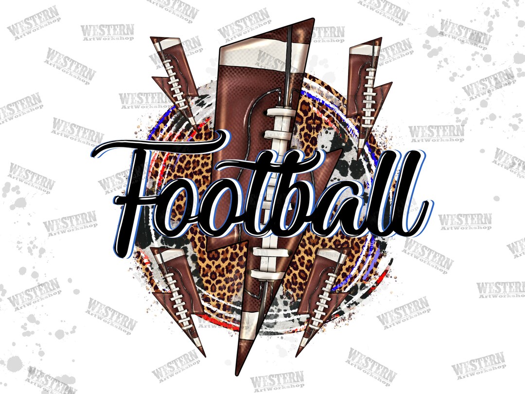Football Lightning Design Png, Digital Download Png,sports Sublimation ...