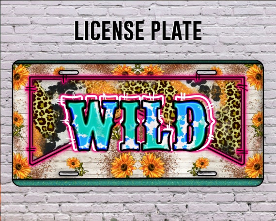 Western Wild License Plate Png Western Design Png Wild - Etsy