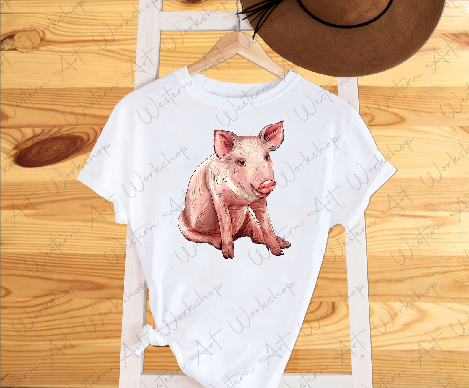 Cute Pig Sublimation Png Farm Pig PNG Watercolor Pig Png - Etsy