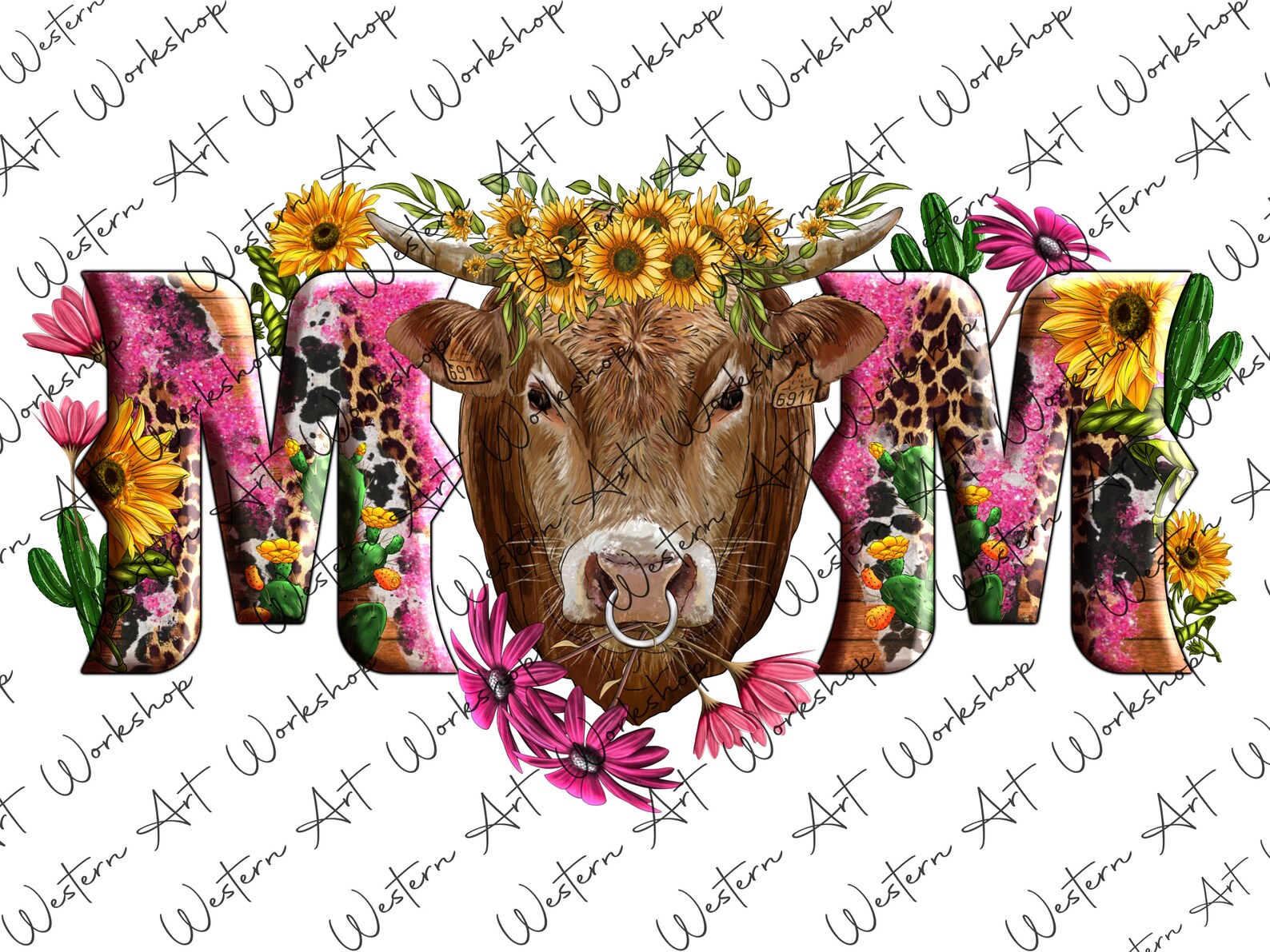 Cow Mom Png Sunflower Cow Mom Png Mama Png Western Cow Mom - Etsy