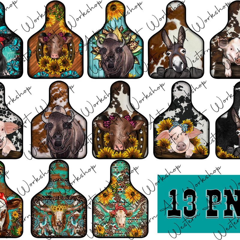 Cow Tag Keychain - Etsy