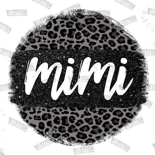 Black Leopard Mimi Circle Png Mimi Sublimation Png File Mimi - Etsy