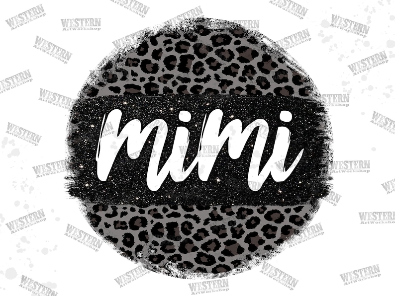 Black Leopard Mimi Circle Png Mimi Sublimation Png File Mimi - Etsy
