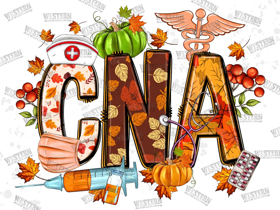 Fall CNA Certified Nursing Assistant Png Sublimation Design,fall Png ...