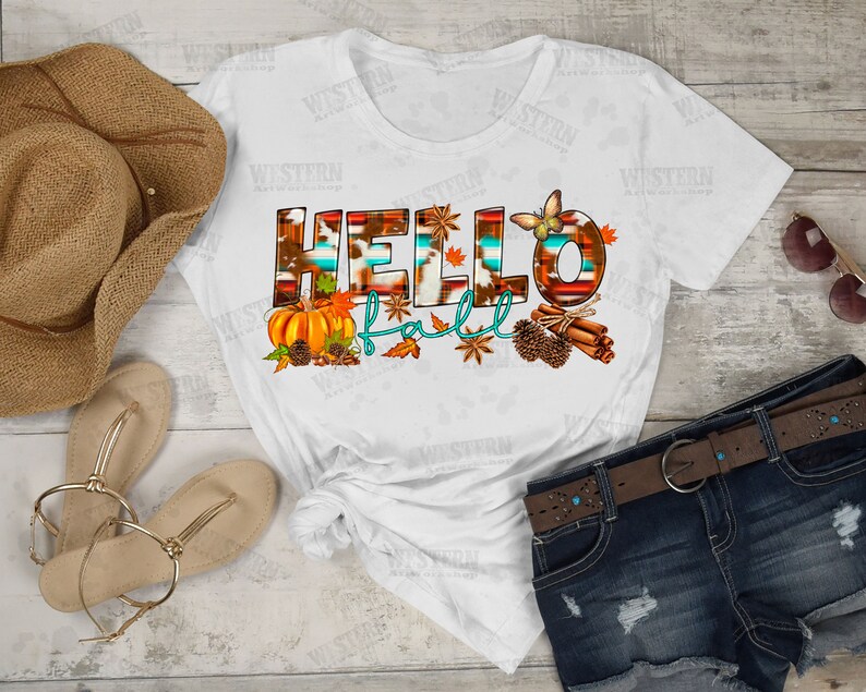 Hello Fall Png Fall Png Sublimation Design Fall Design Png - Etsy