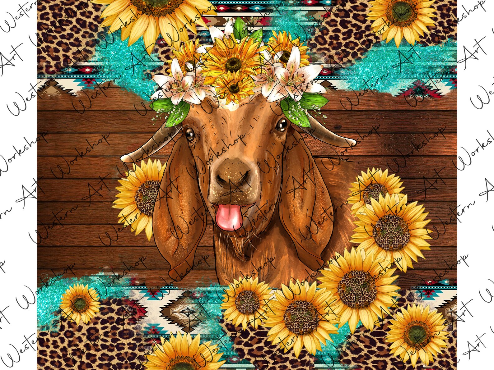 Goat With Western Background 20oz Skinny Tumbler Png - Etsy