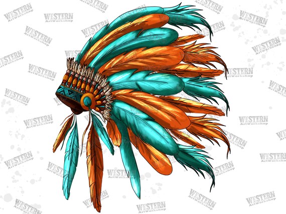 Dibujo De Tocado Nativo Americano Tocado De Plumas De Un Nativo