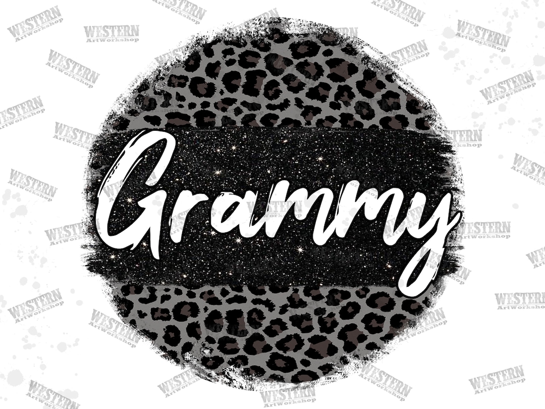 Black Leopard Grammy Png, Grammy Sublimation Png, Grammy Png, Grammy ...