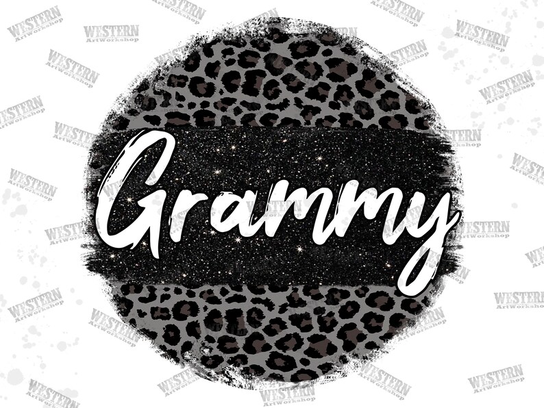 Black Leopard Grammy Png Grammy Sublimation Png Grammy Png - Etsy