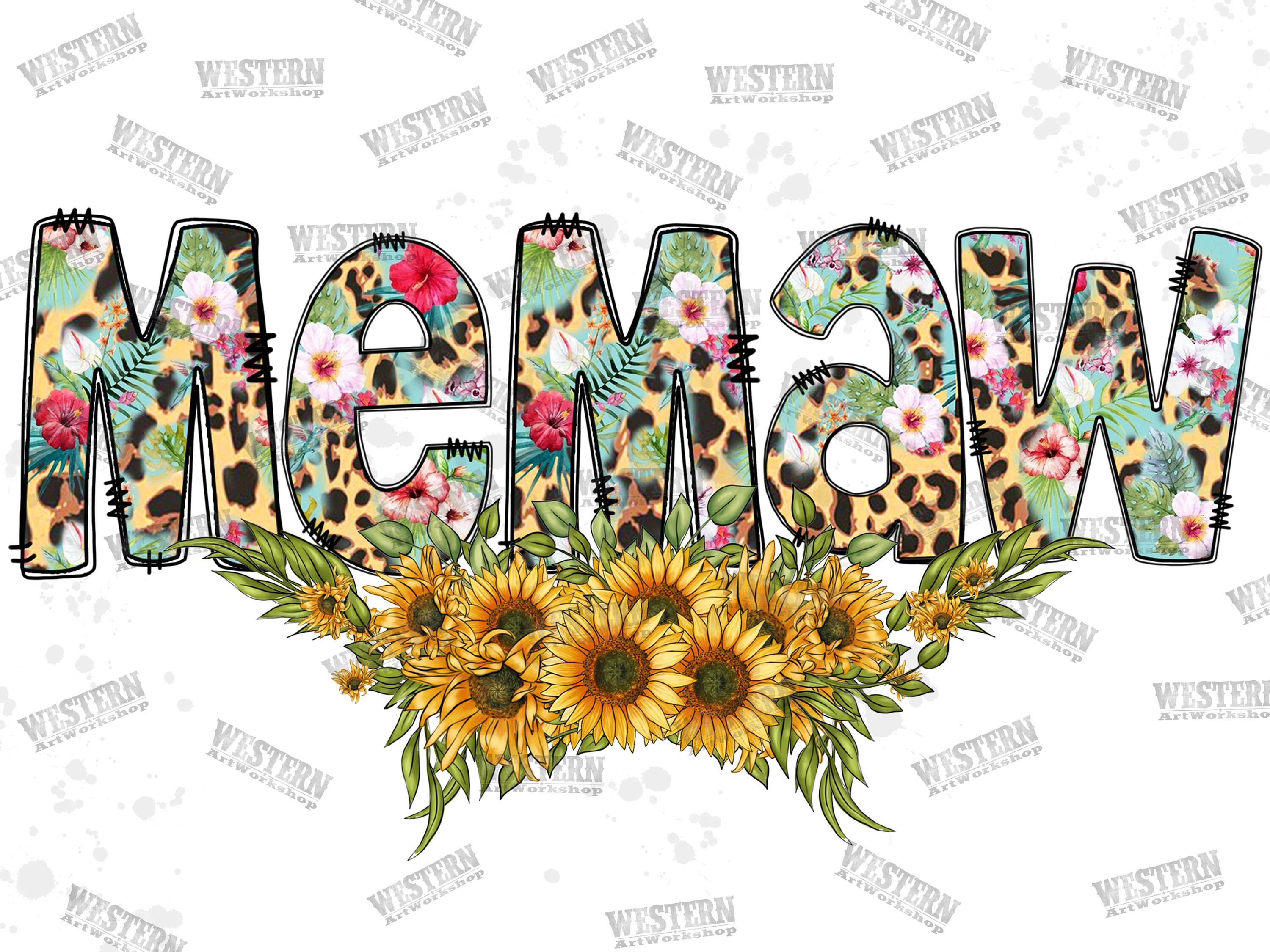 Memaw Sublimation Png File Memaw Png File Memaw Leopard - Etsy