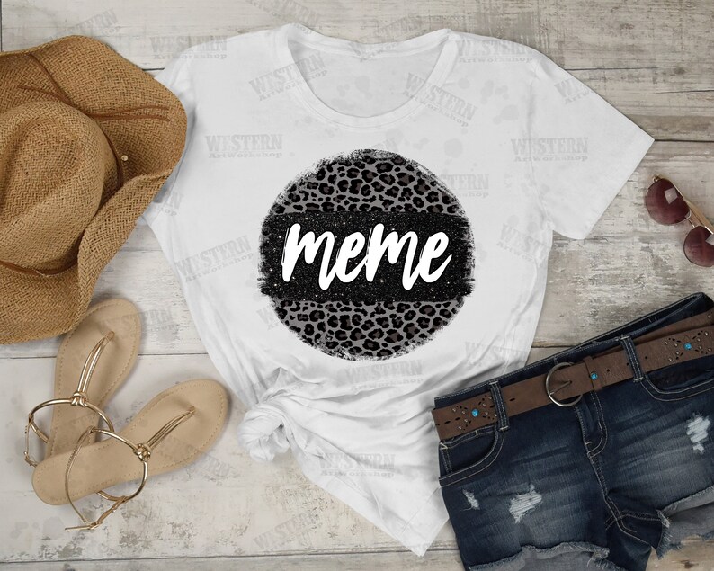 Black Leopard Meme Circle Png Meme Sublimation Png Meme Png - Etsy