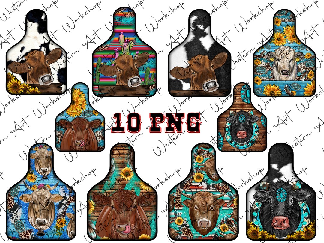 Cow Show Tag Png, Western Design, Cow Tag Serape, Cow Tag Cowhide, Cow ...