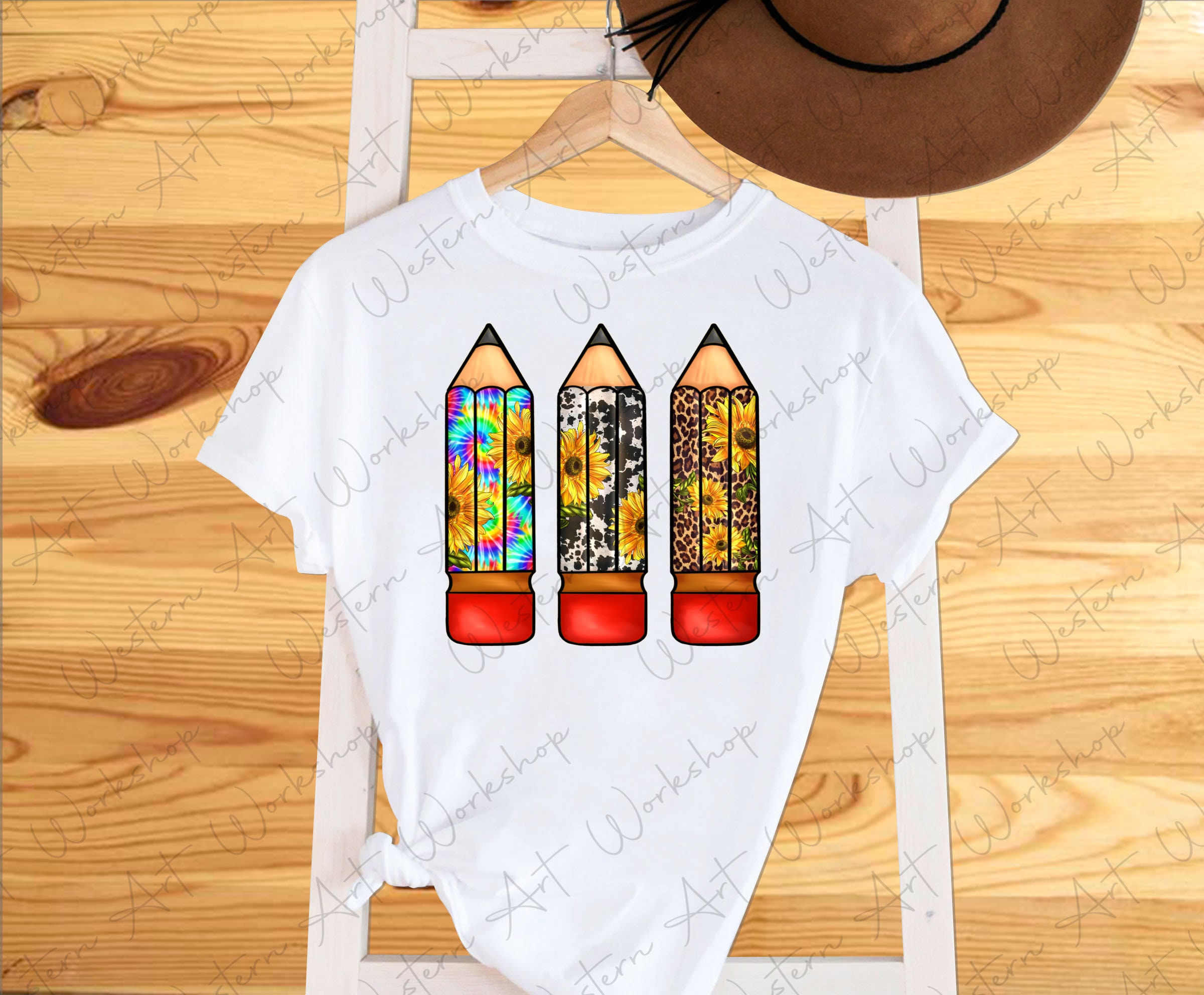 Pencils Sublimation Png Cowhide Pencils Png Tie Dye Pencils - Etsy