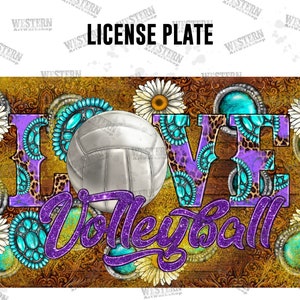 Love Volleyball License Plate Volleyball License Plate Png - Etsy