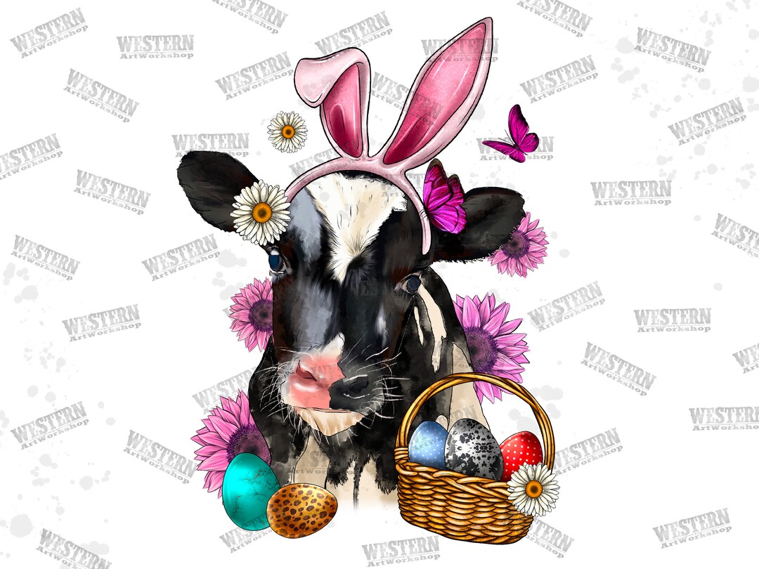 Easter Cow Png Sublimation Design,happy Easter Day Png,easter Cow Png ...