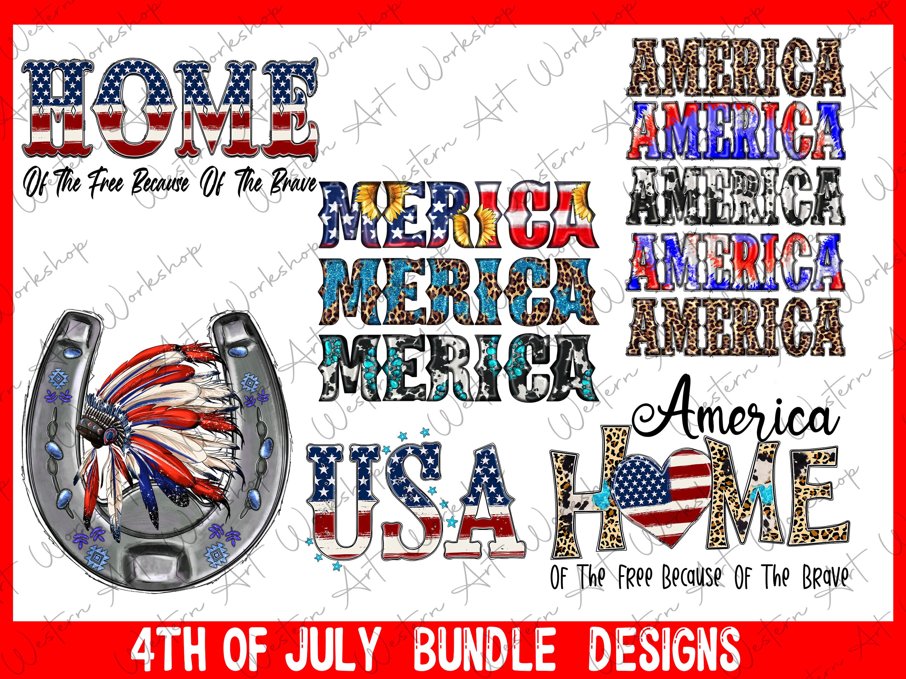 Western 4th of July Mega Bundle Png 4th of July Png Set of - Etsy