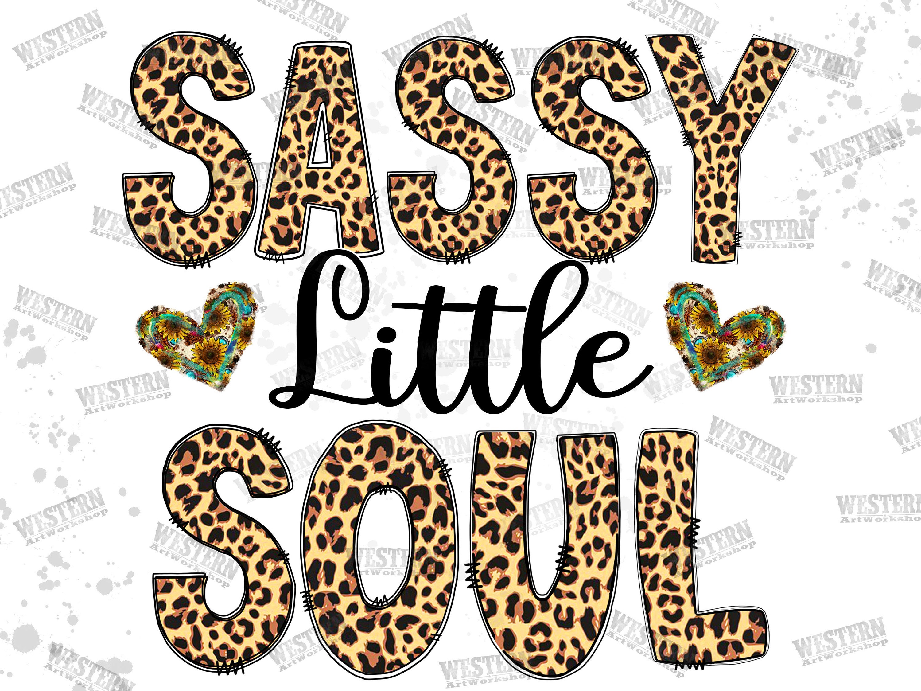 Sassy Little Soul Png Sunflower Heart Png Leopard Print - Etsy