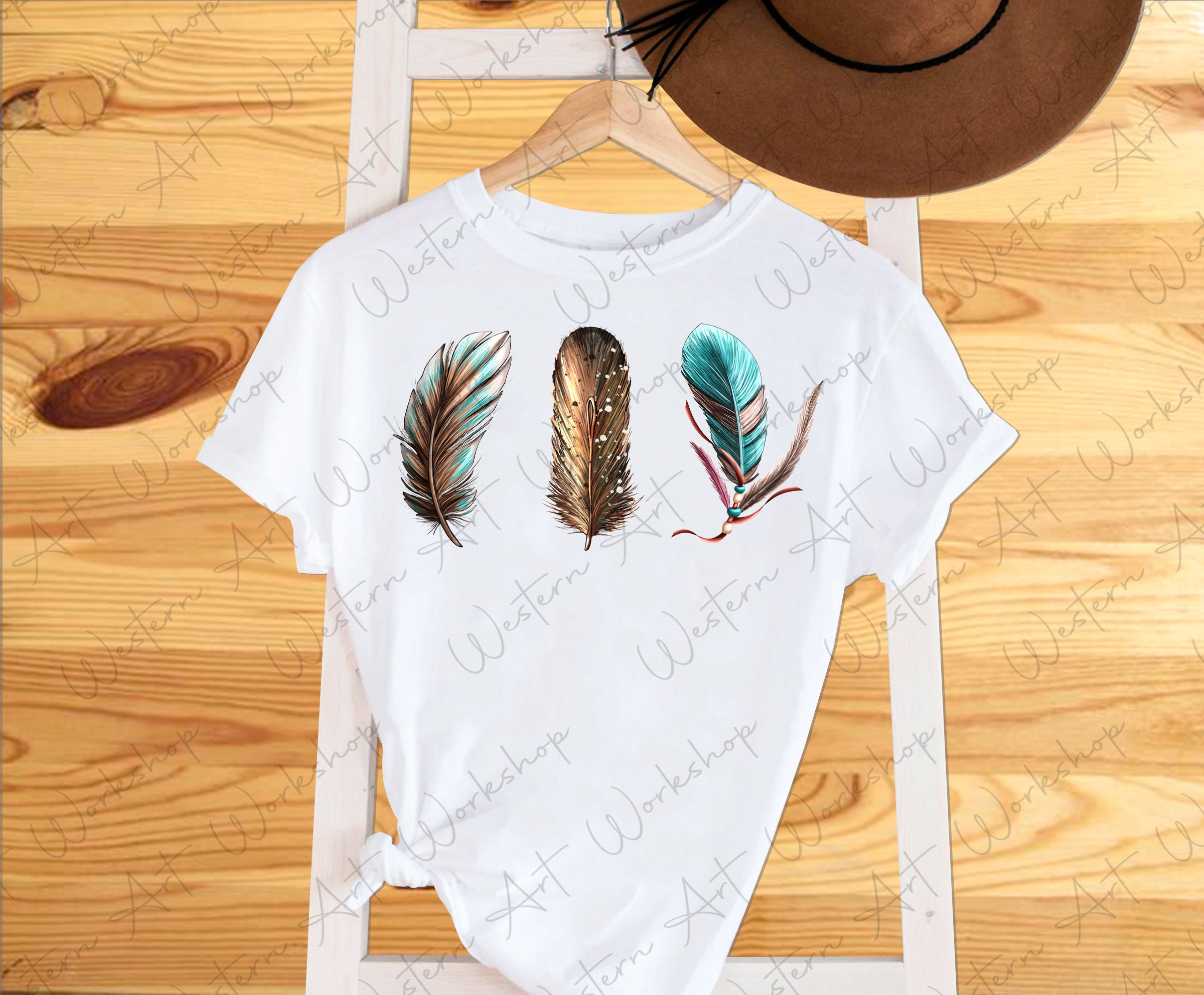 Western Feather Png Feather Sublimation Designs Turquoise - Etsy