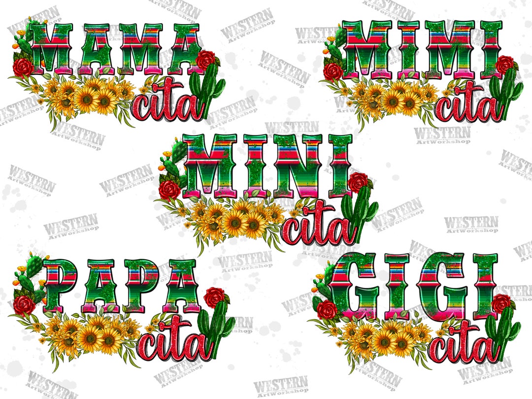 Family Cita Png Bundle,digital PNG File,nstant Download,sublimation Png,mini Cita,papa Cita,set ...