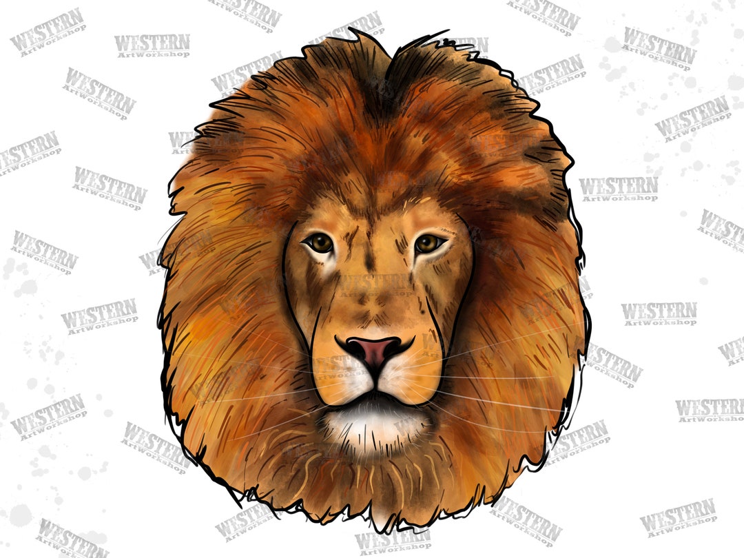 Lion Sublimation Png Watercolor Lion Design Cute Lion Png - Etsy