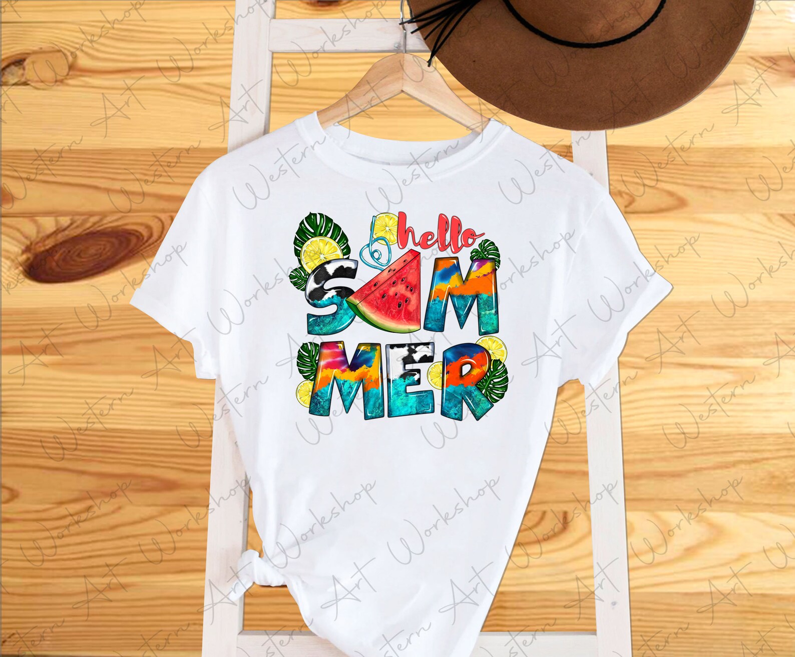 Hello Summer Png Hello Summer Watermelon PNG Summer | Etsy