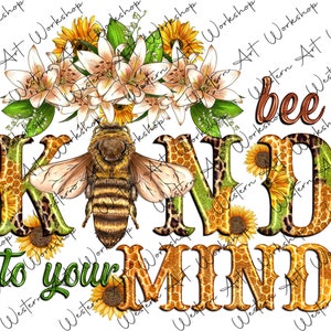Be Kind to Your Kind PNG Bee PNG Positive PNG Western Bee - Etsy