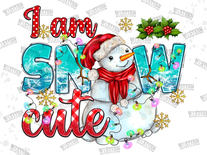 I Am Snow Cute Png Merry Christmas Png Snow Snowman Png - Etsy