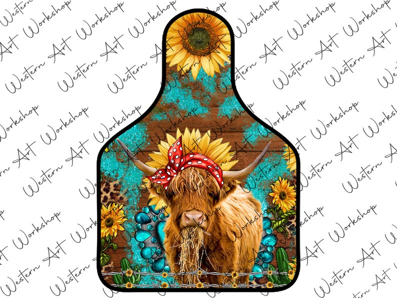 Highland Cow Tag Png Rustic Cow Tags PNG Cow Tag Cowhide - Etsy
