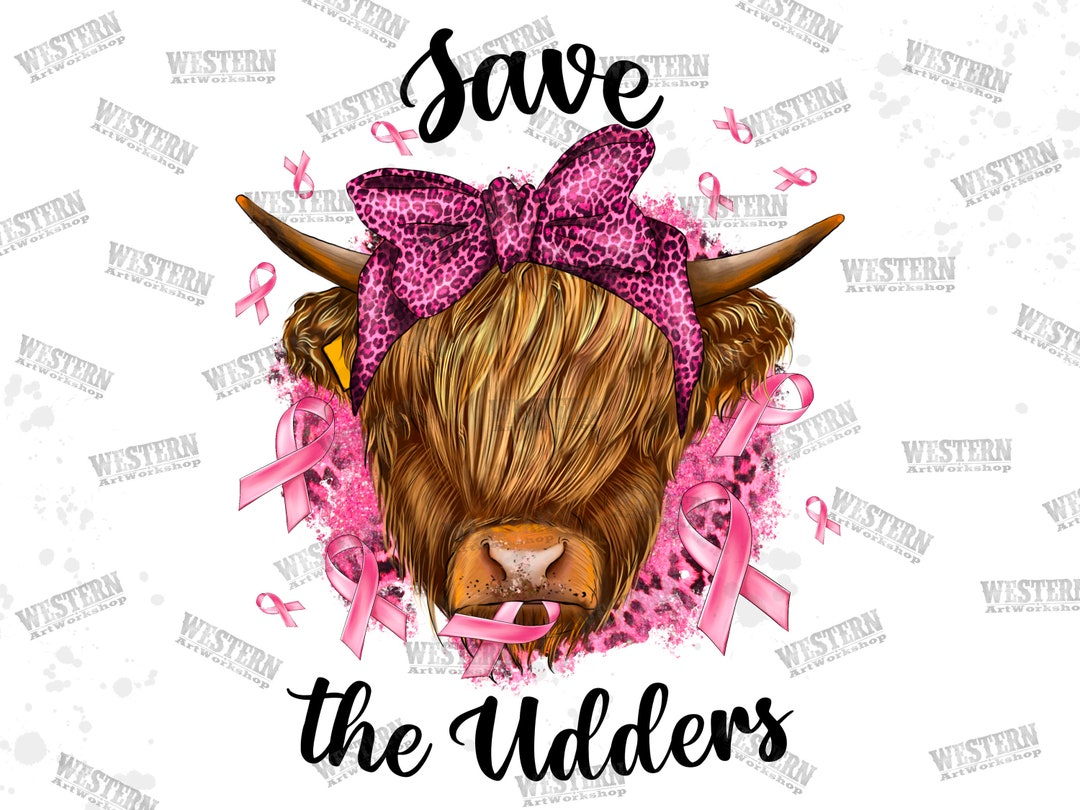 Save the Udders Png Sublimation Design,pink Cow Png,bandana Cow Png,cow ...