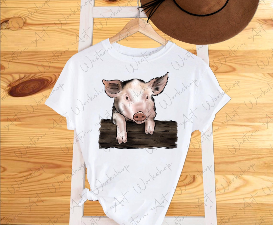 Watercolor Farm Pig Png Pig Sublimation Png Cute Pig Png | Etsy