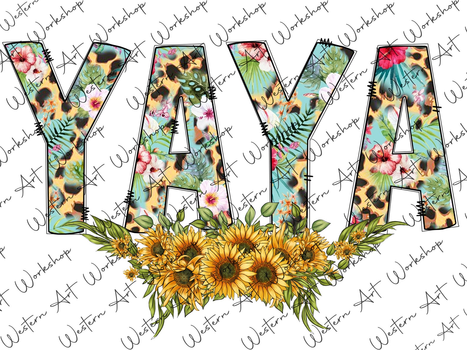 Yaya Sublimation Png File Yaya Png File Yaya Leopard Yaya - Etsy