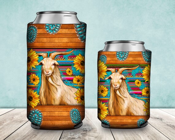 Western Serape Goat Can Coolers Png Sublimation Design Goat - Etsy