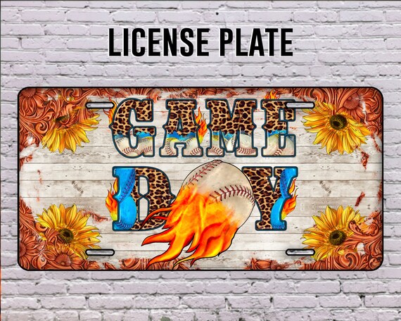 Game Day Baseball License Plate Baseball License Plate Png - Etsy