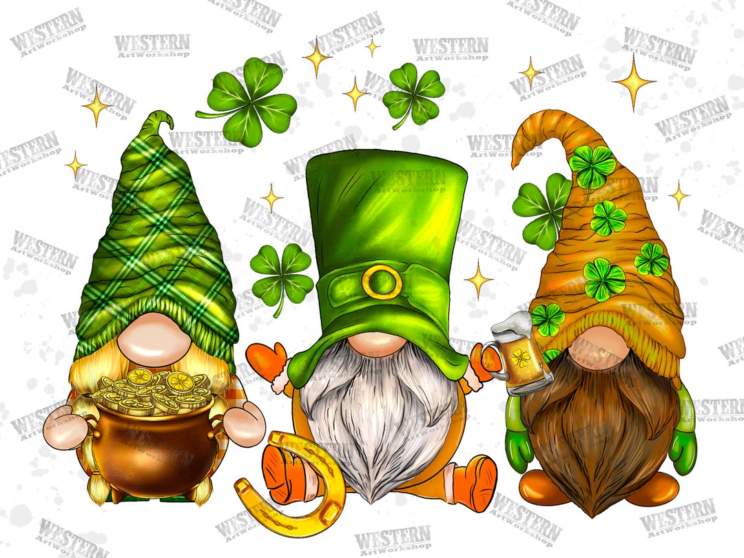 St. Patrick's Day Gnomes Png Sublimation Design,st. Patrick's Day Png ...