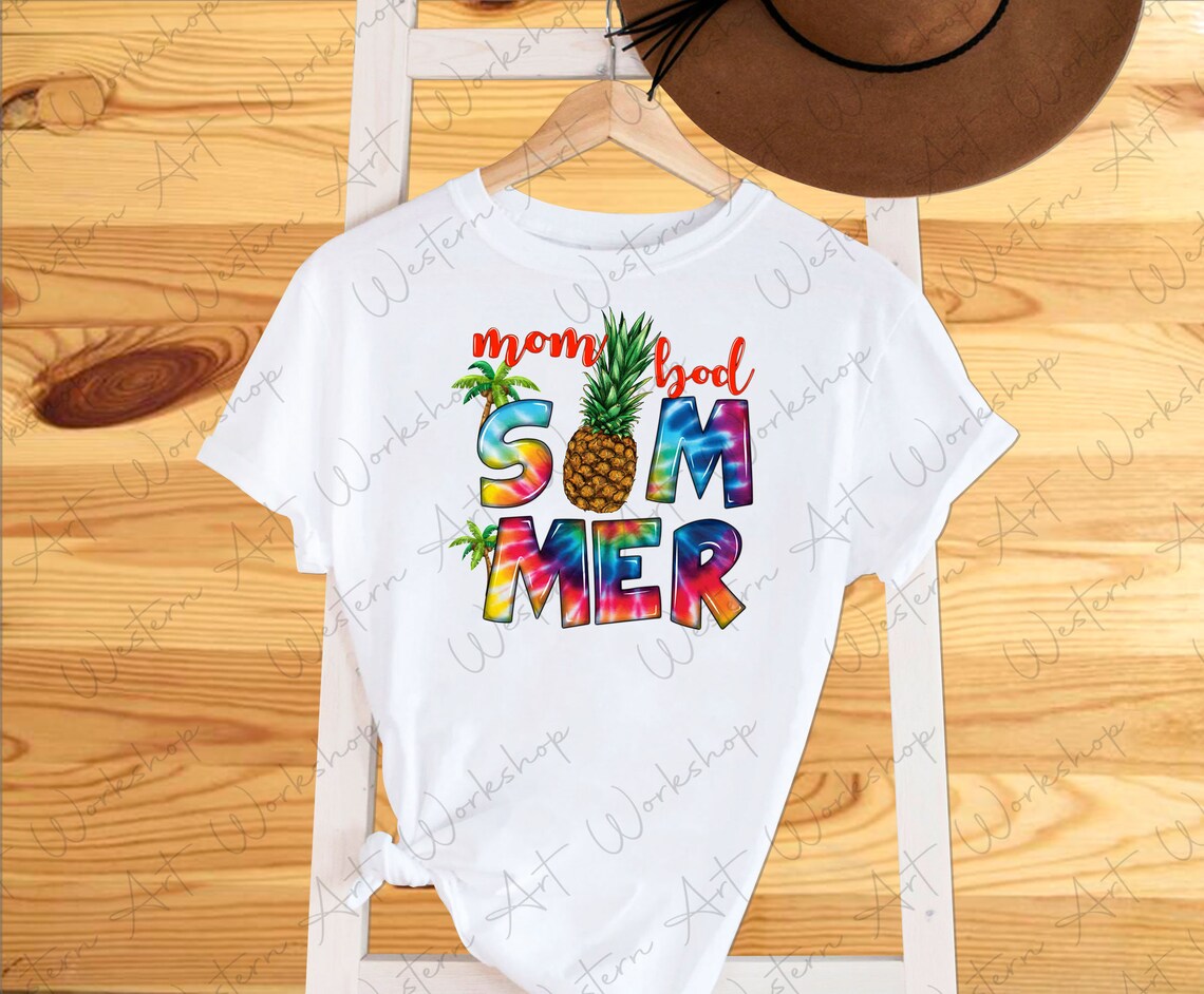 Mom Bod Summer Palm Pineapple Png Mom Bod Summer PNG Mom Bod - Etsy