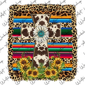 Western Leopard Serape Cross Png, Leopard Cross Png, Serape Cross Png ...