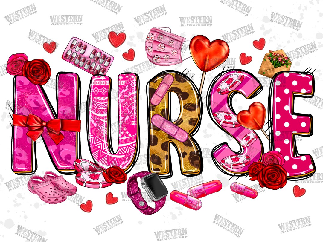 Valentine's Day Nurse Png Sublimation Design,valentines Day Png,happy ...