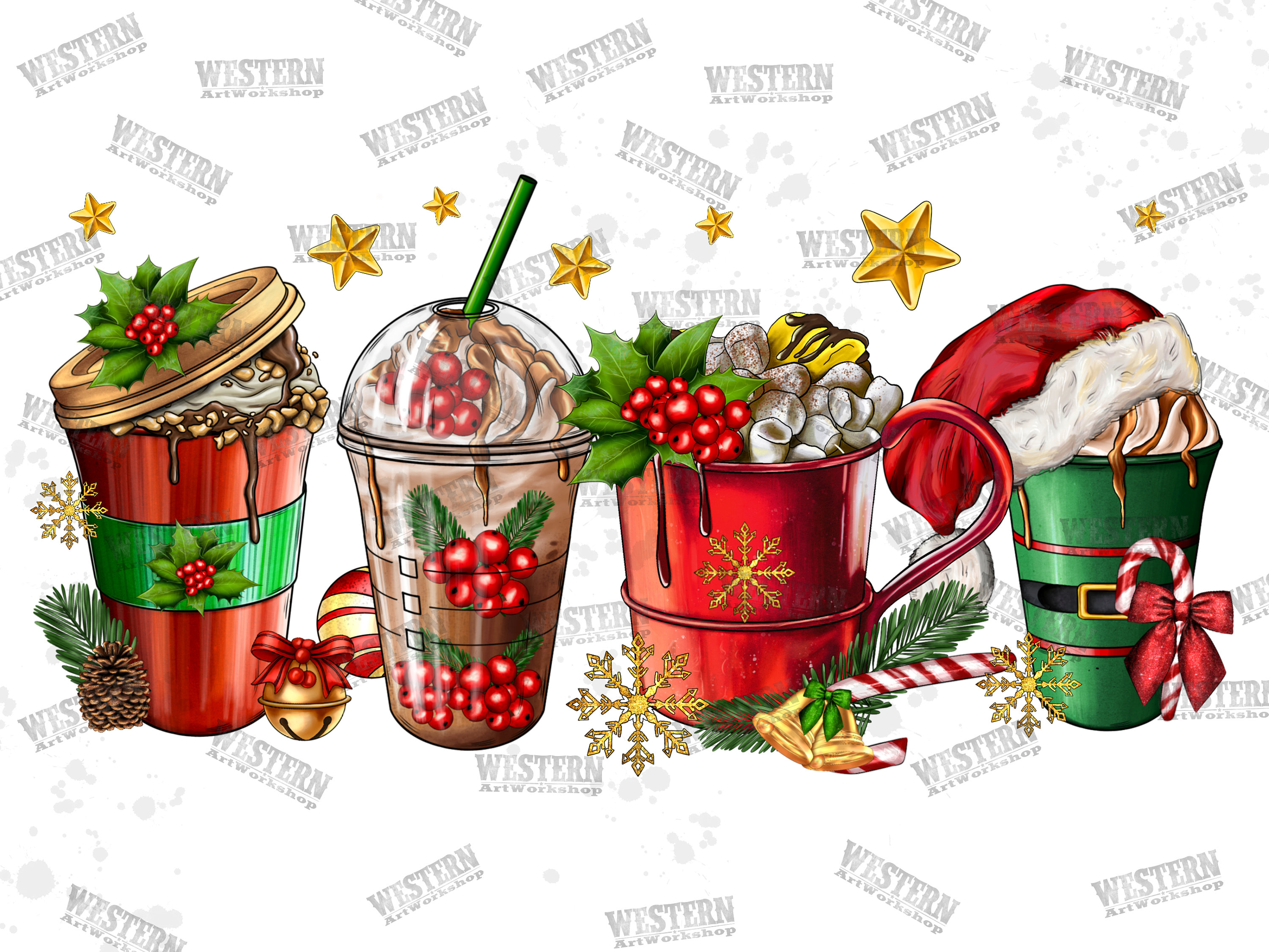 Christmas Coffee Png Sublimation Designschristmas Png Coffee - Etsy