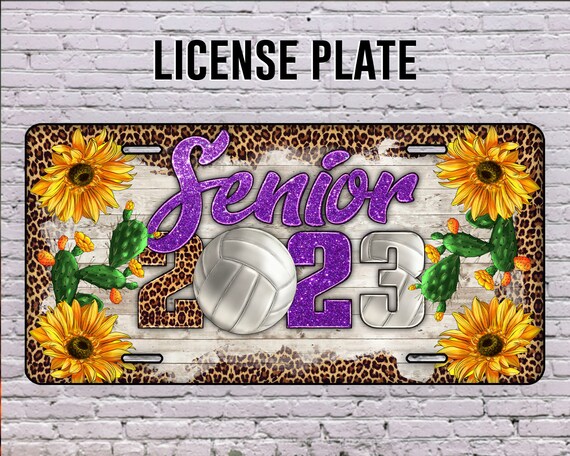 Senior 2023 Volleyball License Plate Volleyball License Plate - Etsy