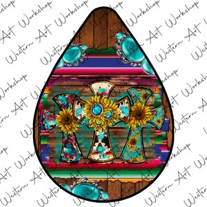 Western Cross Teardrop Design Bundle Png, Cross Png, Cross Teardrop Png ...