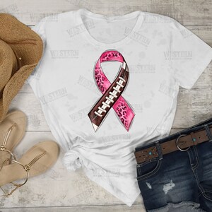 Breast Cancer Ribbon American Football Png Sublimation Design, Cancer ...