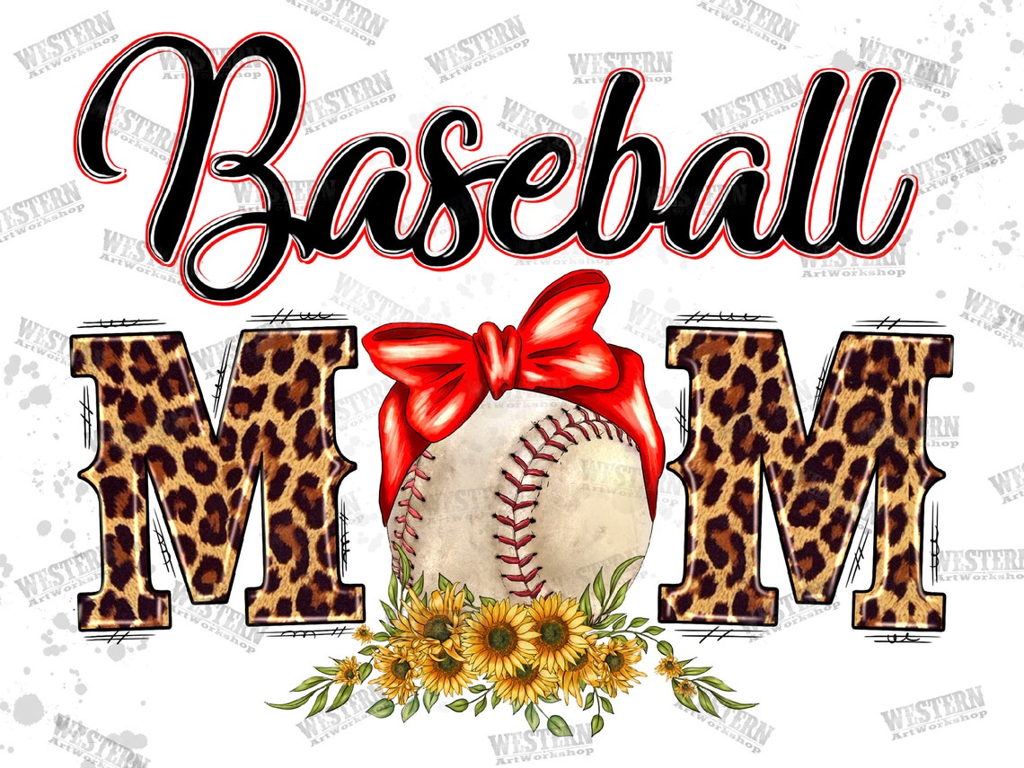 Baseball Leopard Mom Design Png Digital Download Pngsports - Etsy